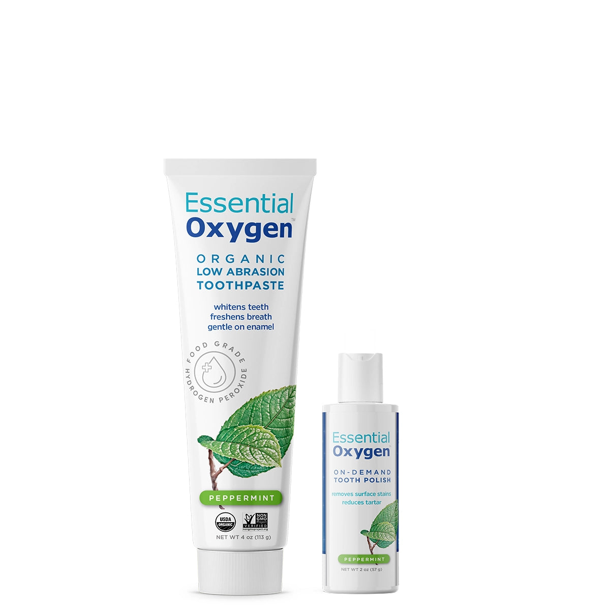 The Dynamic Duo | Peppermint | Organic Toothpaste + Polish | ESSENTIAL ...