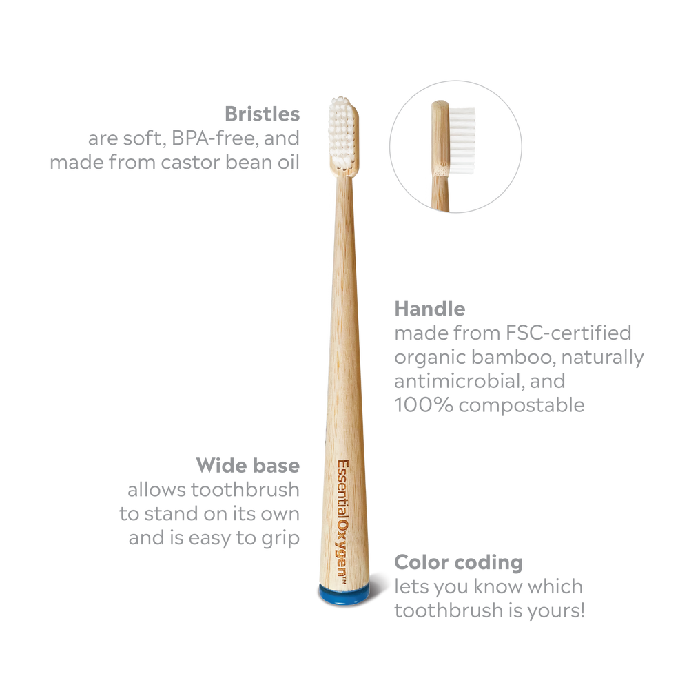 Organic Bamboo Toothbrushes | 2 Pack