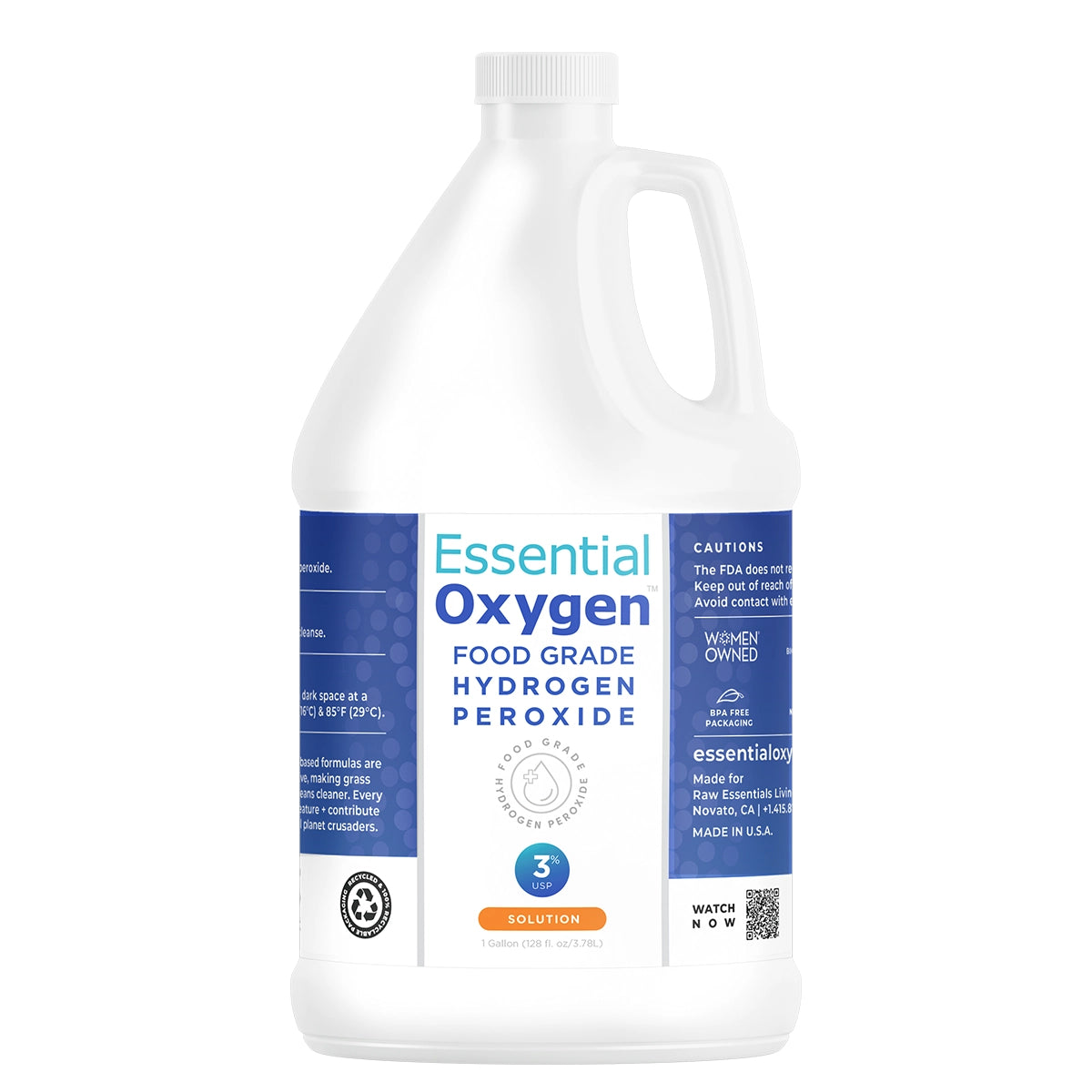 HP | Food Grade Hydrogen Peroxide 1 Gallon | ESSENTIAL OXYGEN