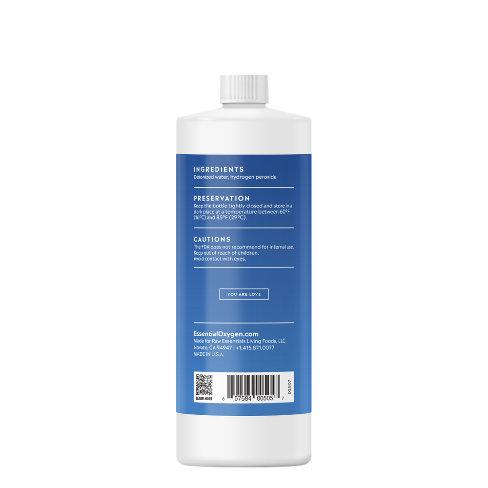 Food Grade Hydrogen Peroxide | 32 oz | ESSENTIAL OXYGEN | The Joy of Clean